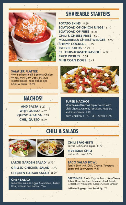 Our Menu | RIVERSIDE MARINA